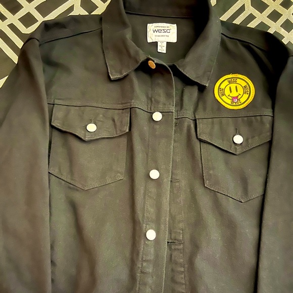 Wesc | Jackets & Coats | Mens Black Jean Jacket | Poshmark